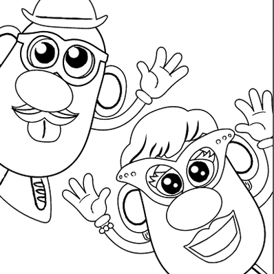 Mr. & Mrs. Coloring Page - Hasbro Play