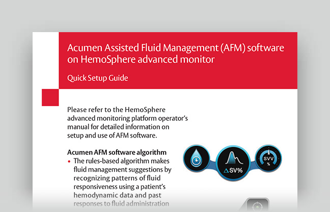 Acumen Assisted Fluid Management software | Edwards Lifesciences