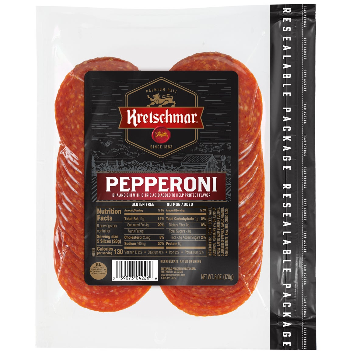 Sliced Deli Pepperoni | Kretschmar