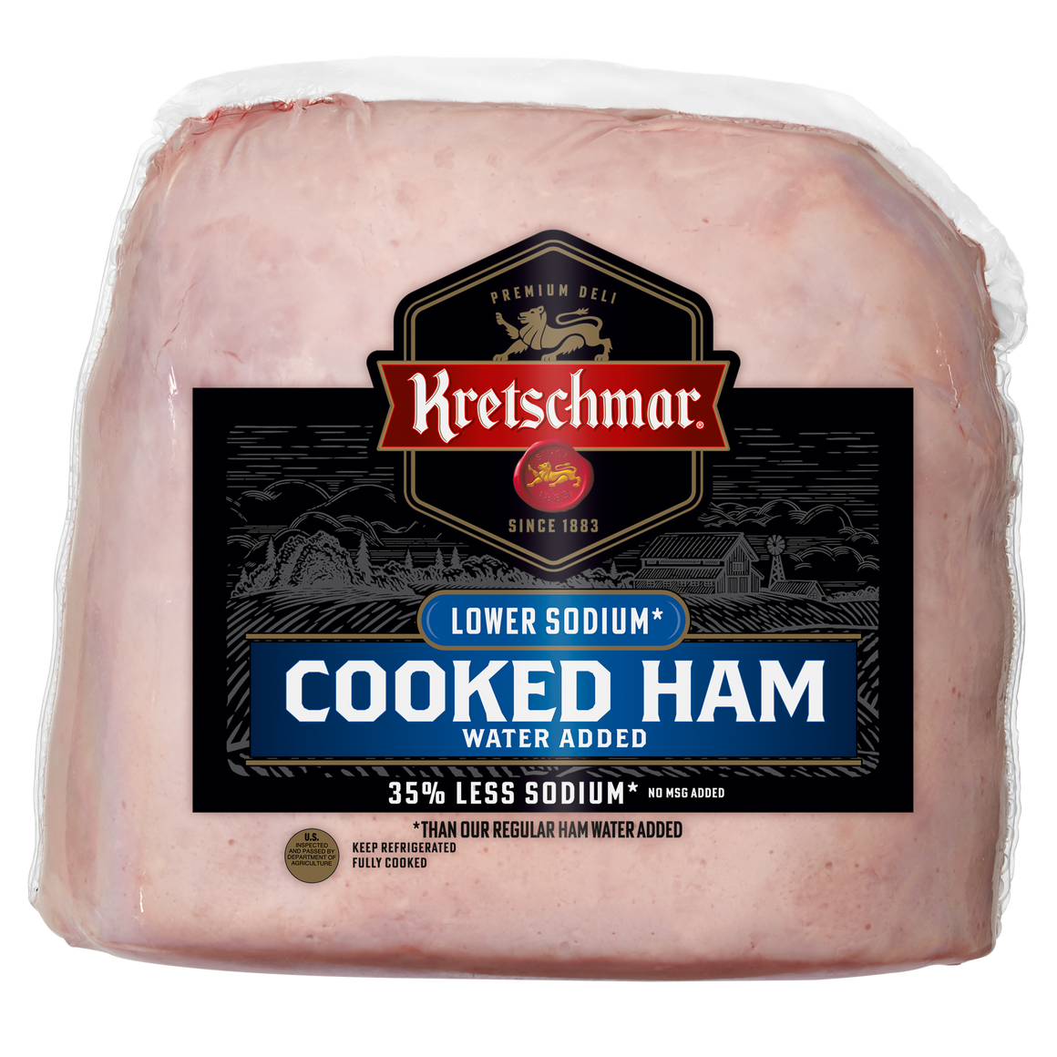 Lower Sodium Cooked Ham Water Added | Kretschmar