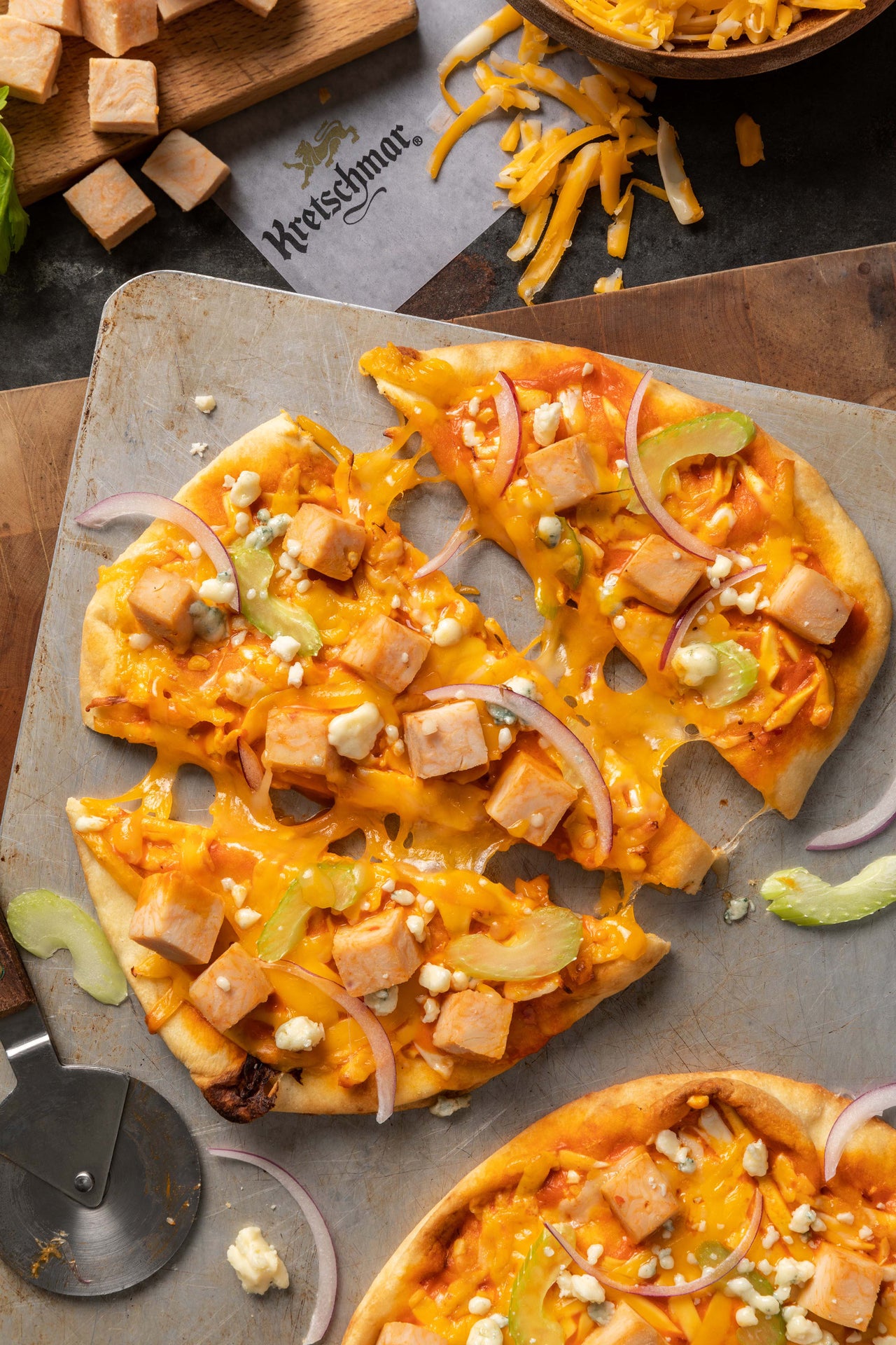Buffalo Chicken Flatbreads | Kretschmar
