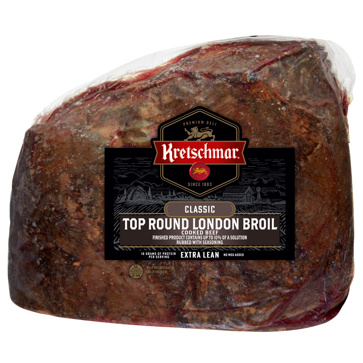 Top Round London Broil Cooked Beef, Finished Product Contains up to 12% ...