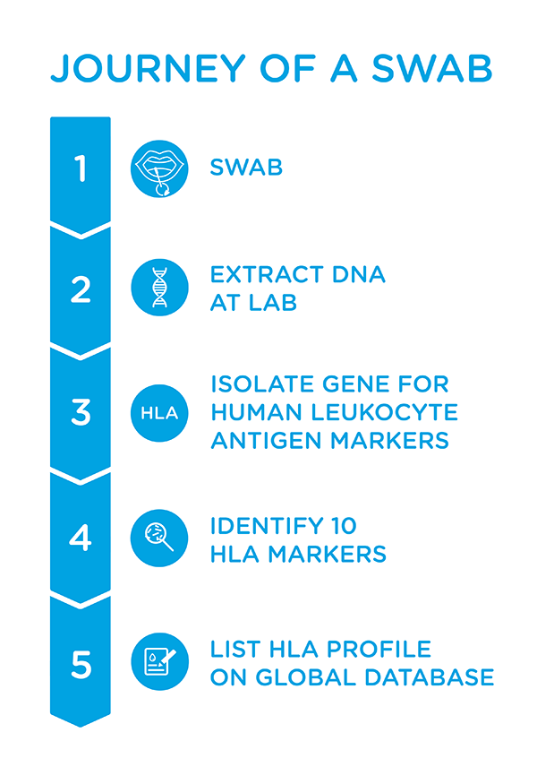 Journey of a swab. | DKMS