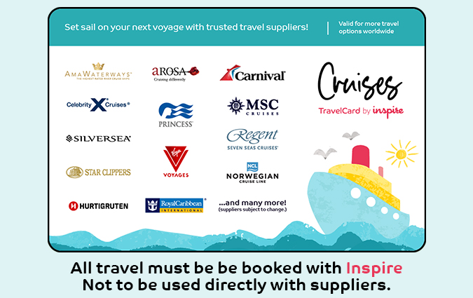 Inspire Travel Cruises Gift Card | Prezzee UK