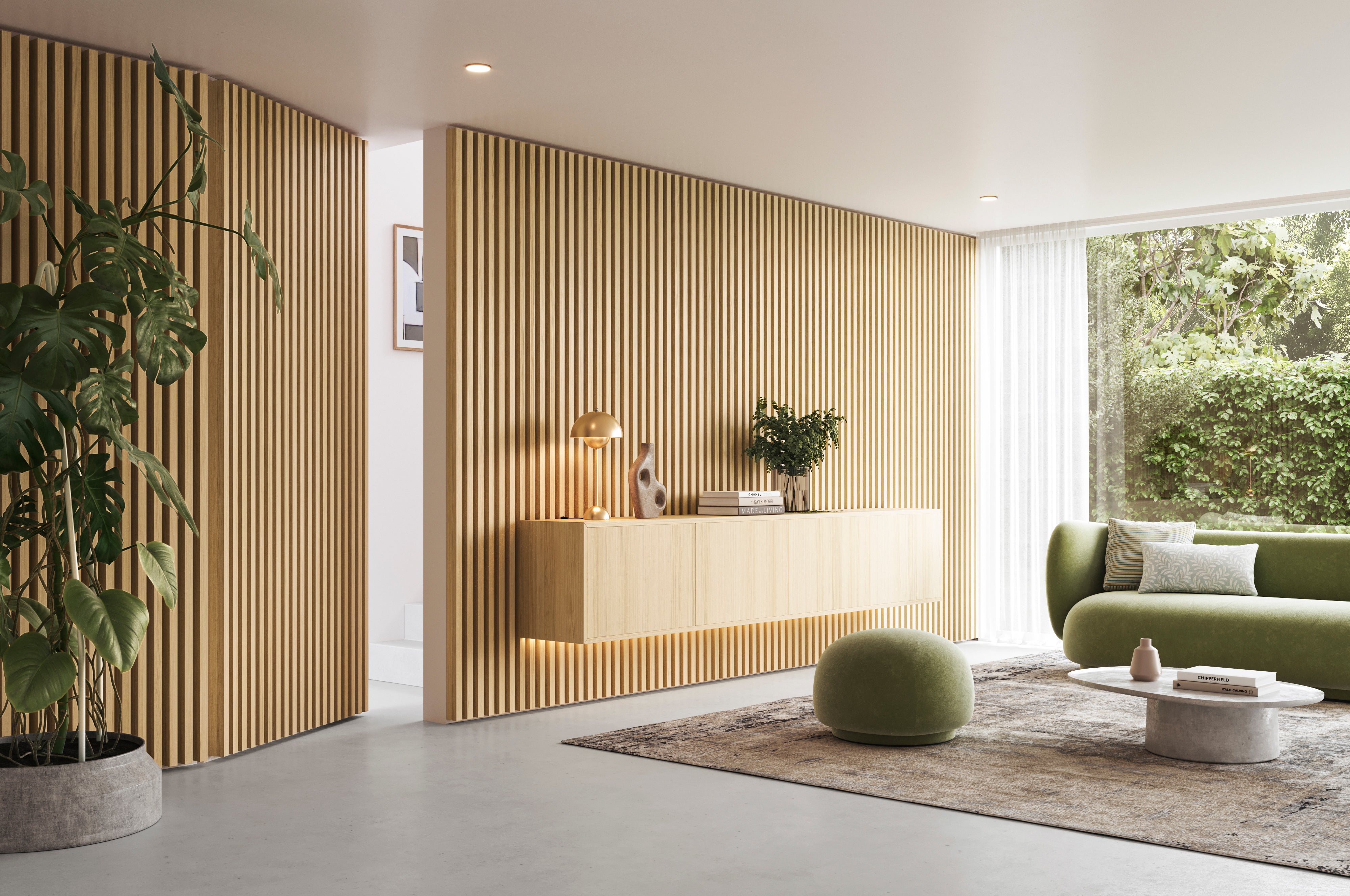 Astrata slats : Veelzijdige houten wandbekleding