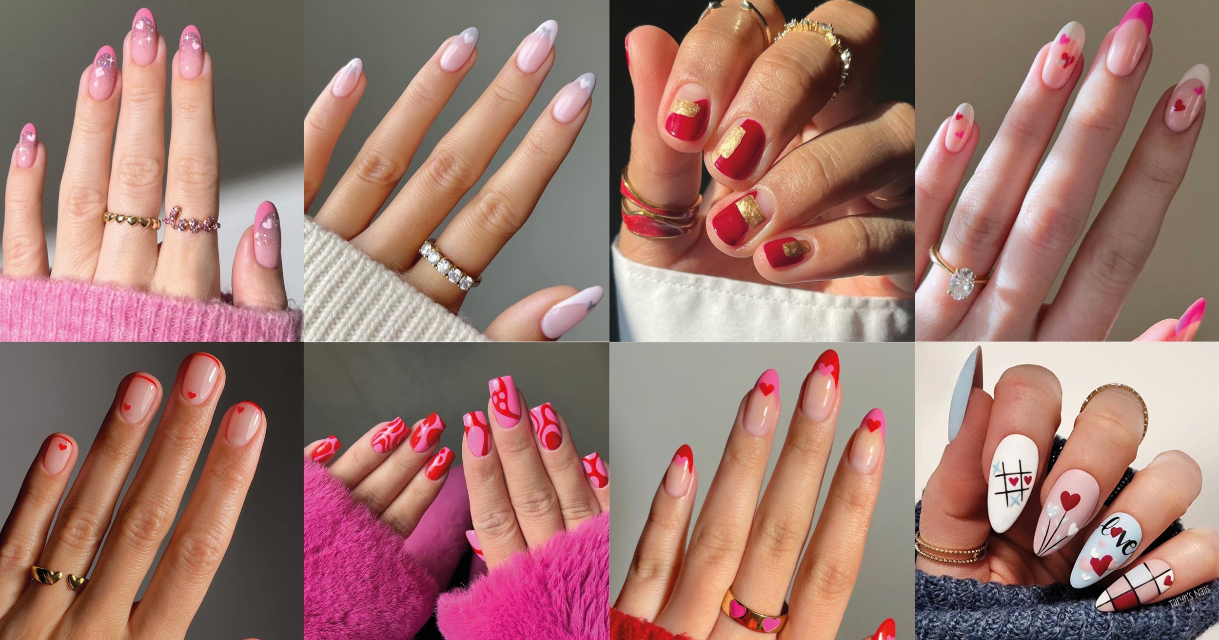 Valentýnská manikúra 2025: 20 nápadů na zamilované nehty a nail art ...