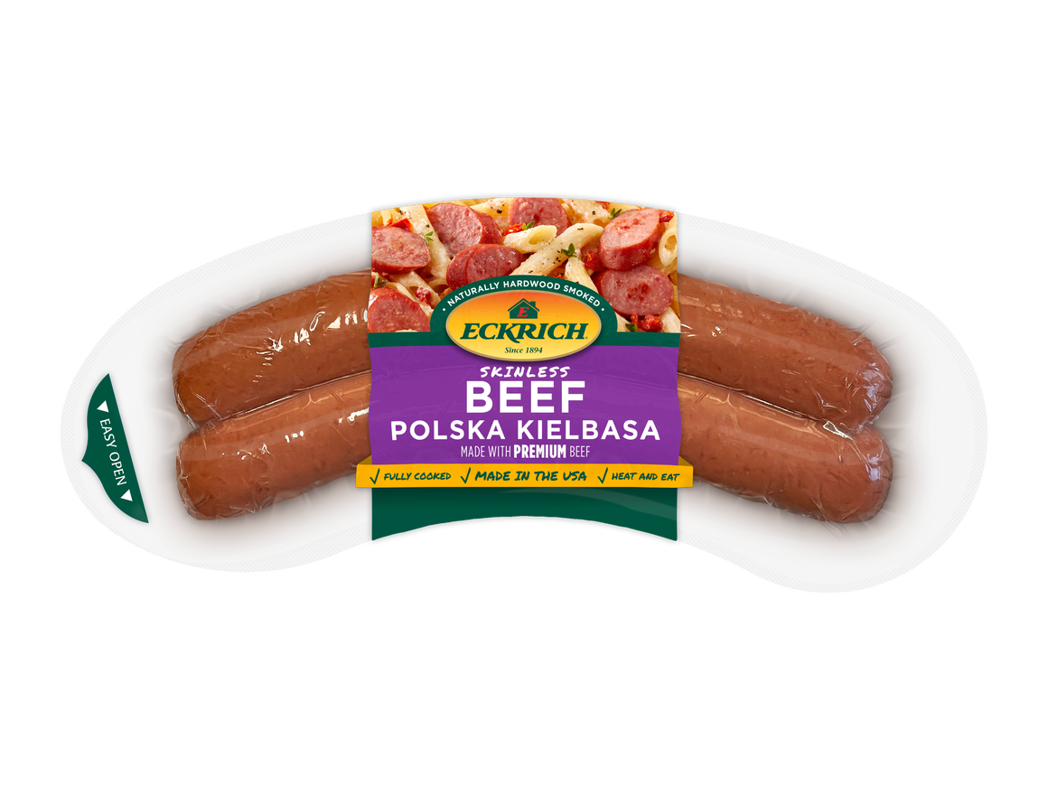 Beef Polska Kielbasa Skinless Smoked Sausage Rope | Eckrich