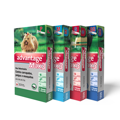 Advantage® Max3 para Cachorros| Mata Pulgas, Carrapatos, Piolhos e Mosquitos