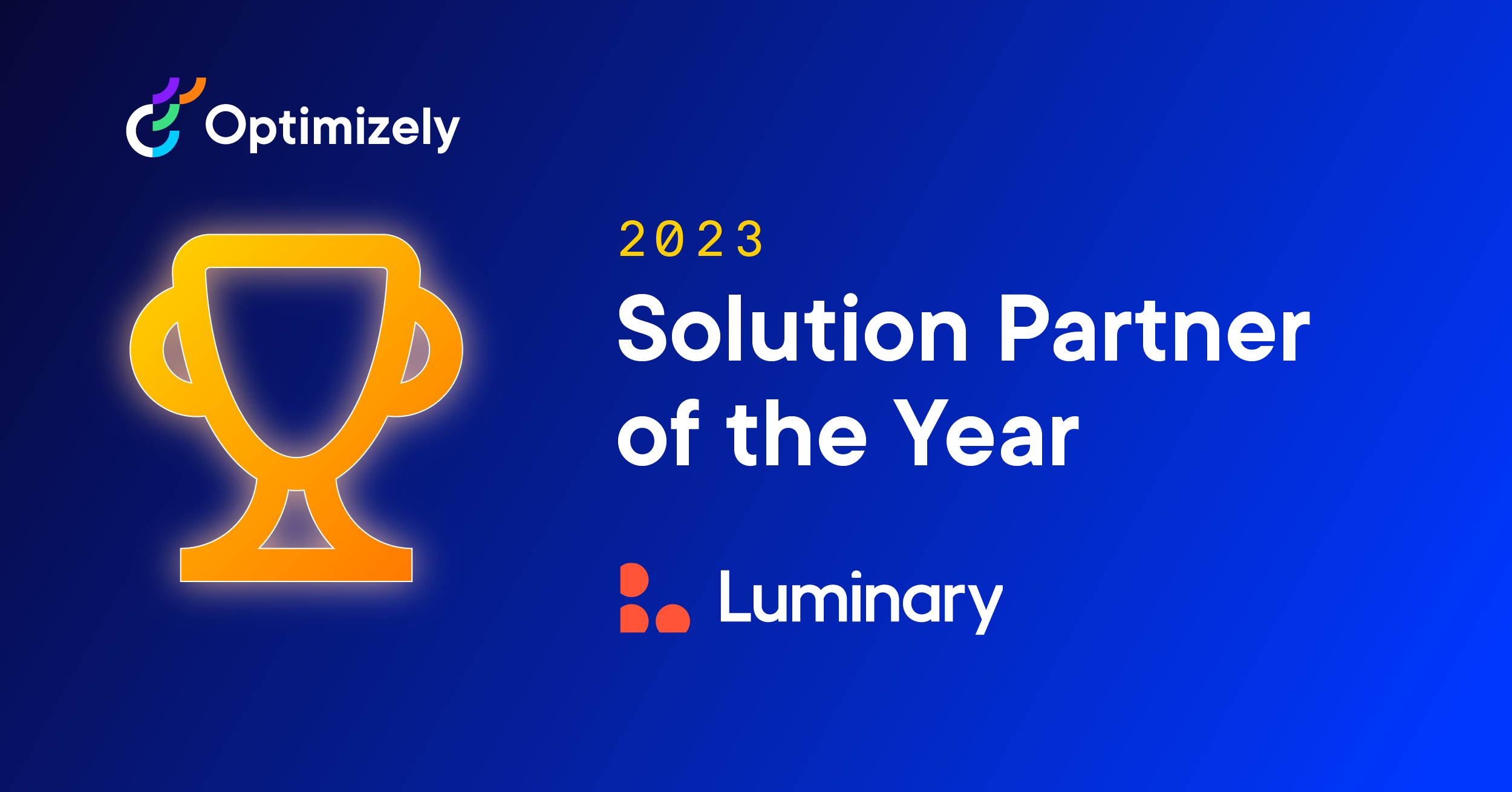 Luminary wins back-to-back Optimizely Partner of the Year award — Luminary