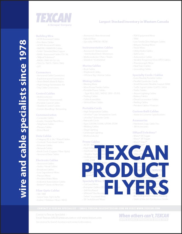 Wire & Cable Catalogues & Flyers | Texcan