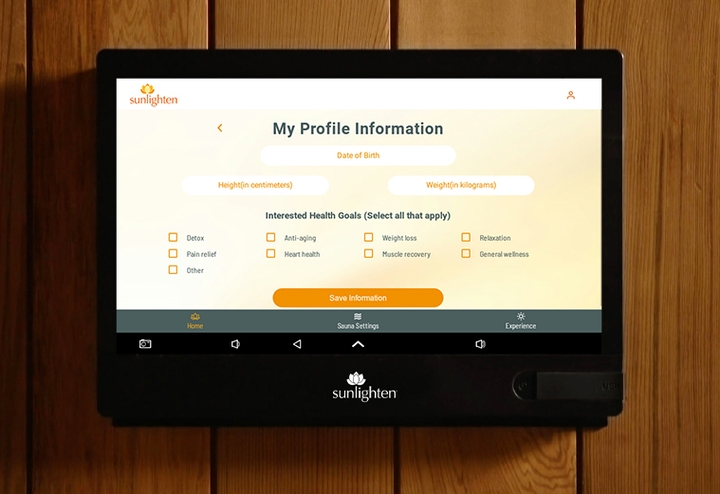 Sauna Android Control Pad | Sunlighten