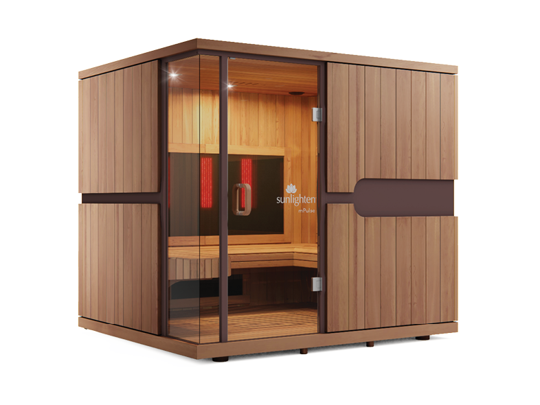 mPulse Smart Sauna Empower | Sauna à infrarouge rouge/proche, moyen et lointain pour 5 personnes ...
