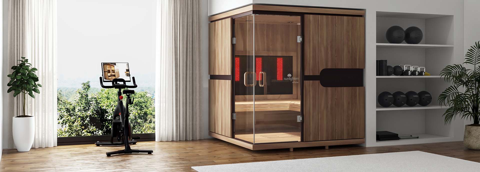 mPulse Smart Sauna Discover | 4 Person Red/Near, Mid and Far Infrared Sauna | Sunlighten