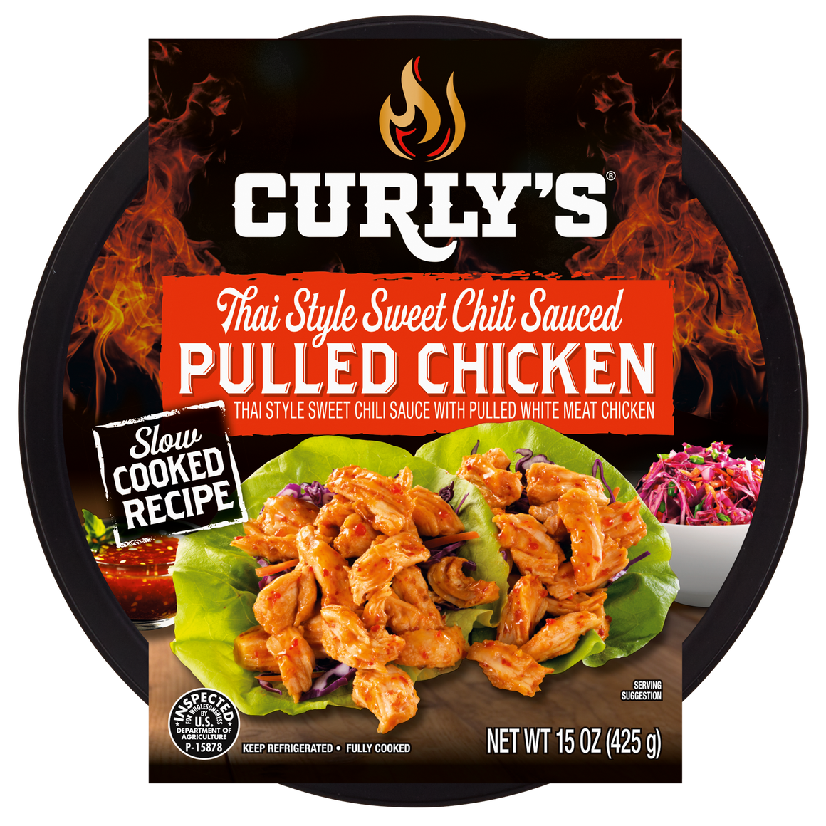 Thai Style Sweet Chili Sauced Pulled Chicken | Curly's