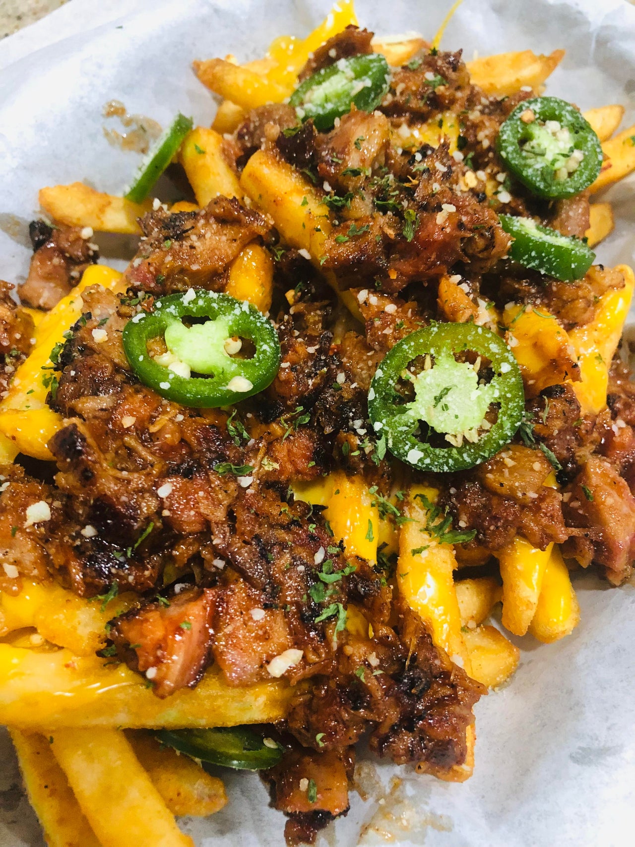 Loaded BBQ Pulled Pork Fries | Curly's
