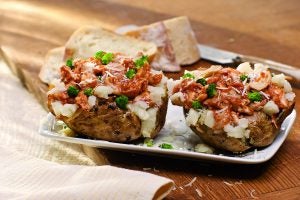 Pulled Chicken BBQ Baked Potato Topper | Curly's