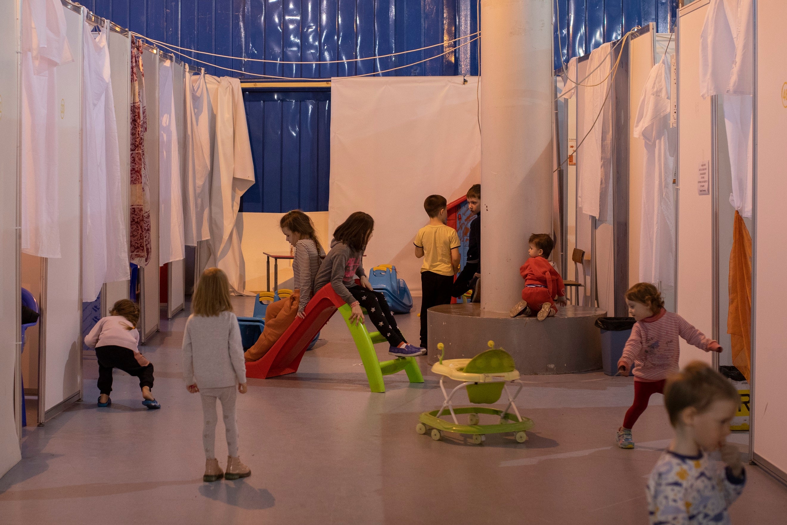 Where do children play in a war zone?