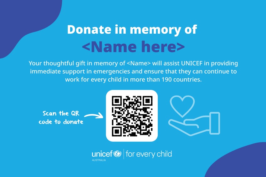Gifts in Memory | UNICEF Australia