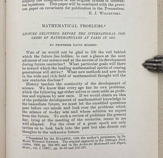 David Hilbert - Linda Hall Library