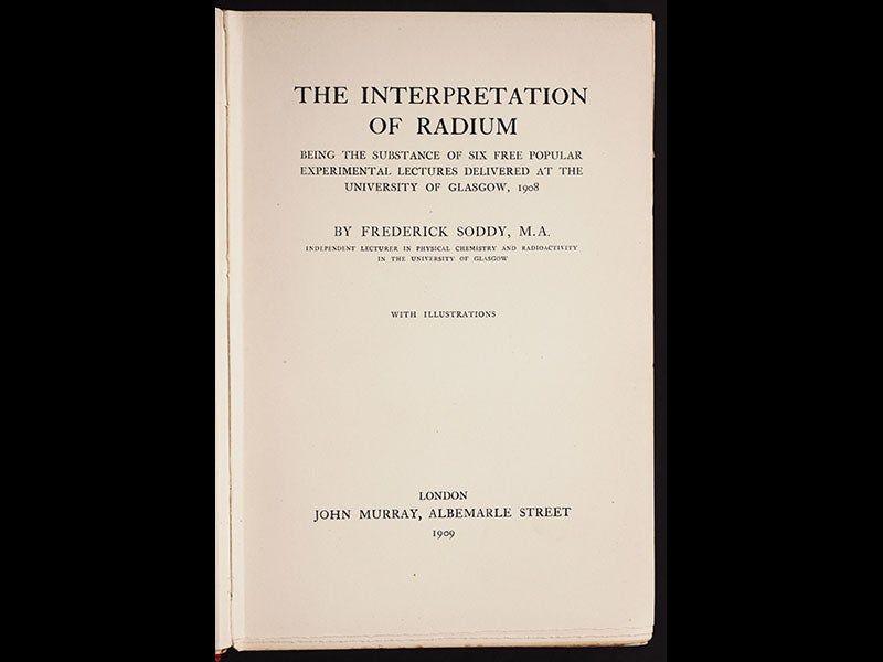 Frederick Soddy - Linda Hall Library