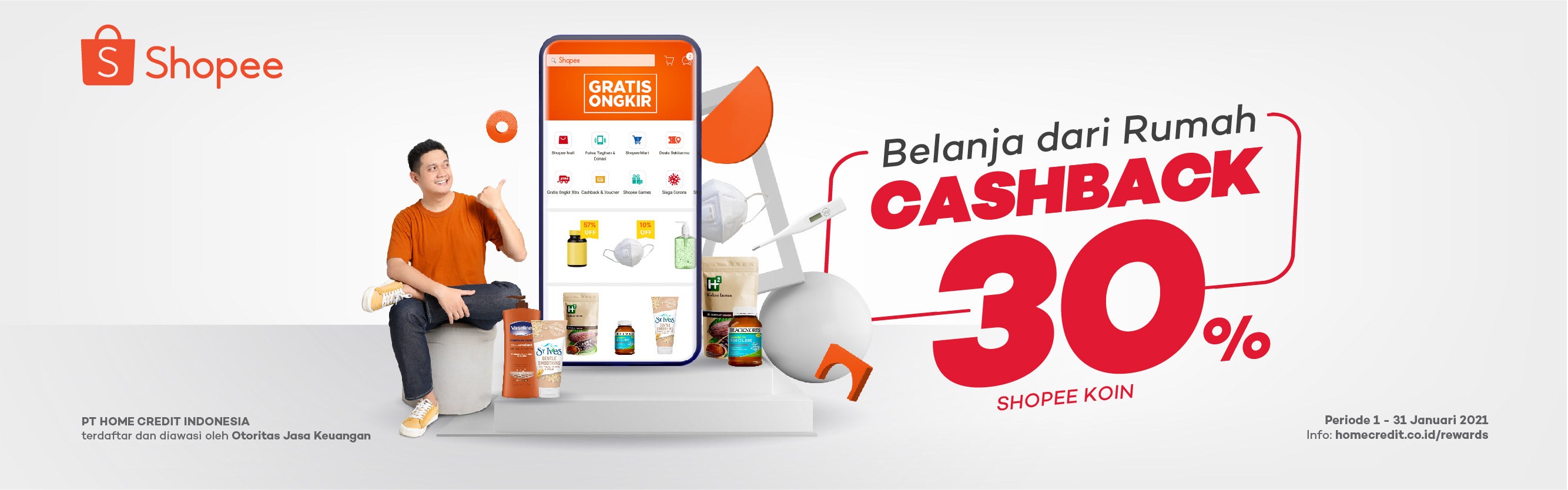 Promo Cashback 30% di Shopee - Home Credit