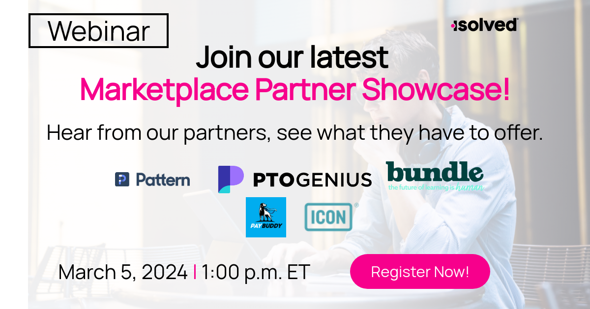 Marketplace Partner Showcase - Mar 05, 2024 | isolved HCM Events