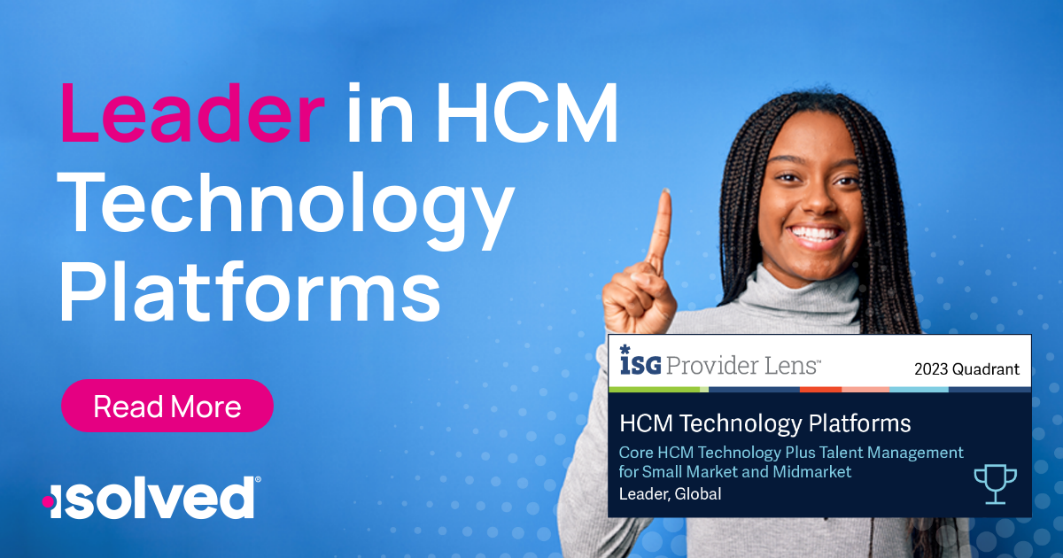 Unveiling Excellence: ISG Recognizes isolved as a Leader in HR ...