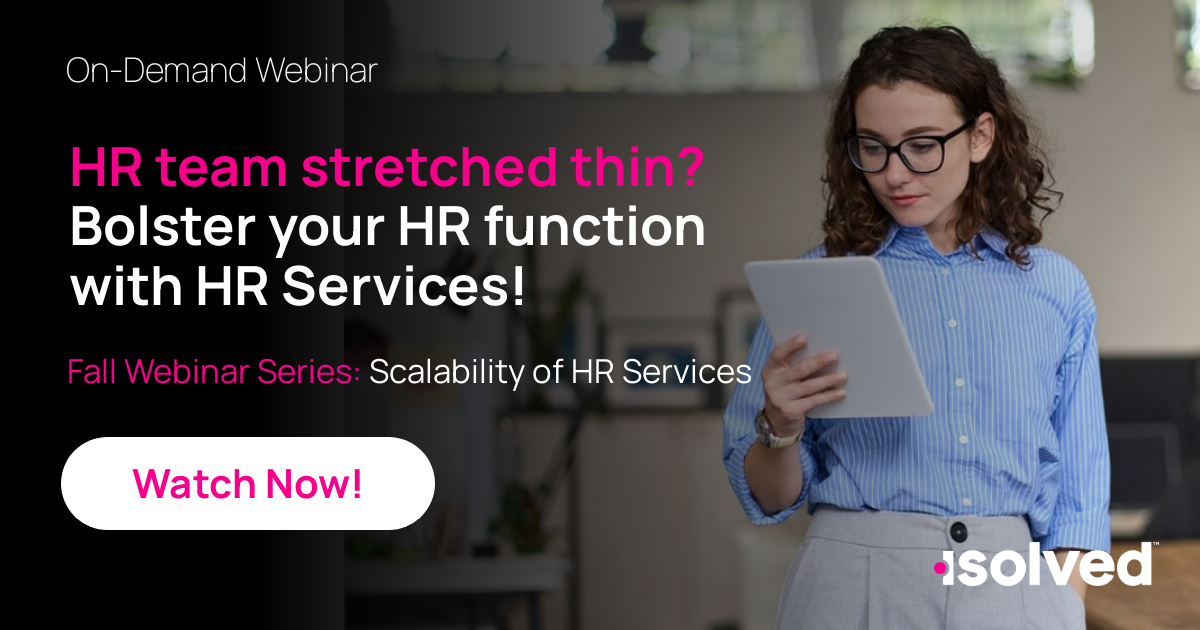 Fall Webinar Series - HR Services