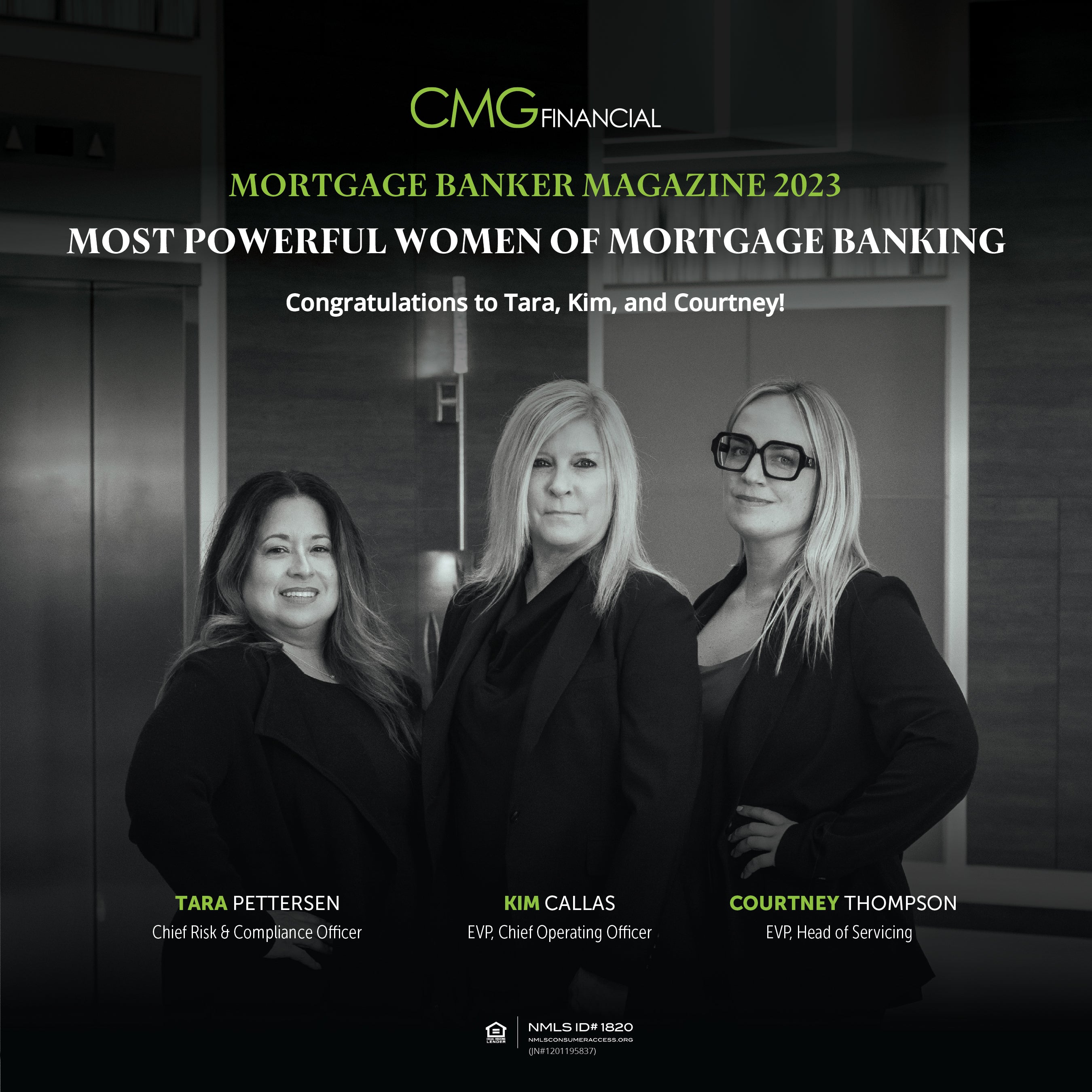 Three CMG Leaders Recognized as Powerful Women of Mortgage Banking in ...