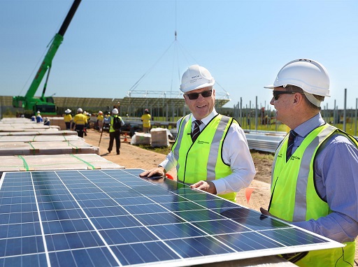 First panels installed on the Sunshine Coast Solar Farm
