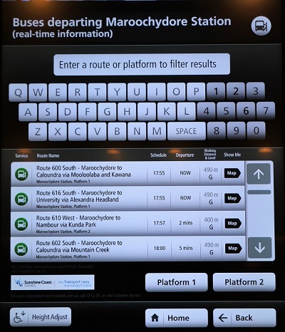 Translink real-time public transport information service