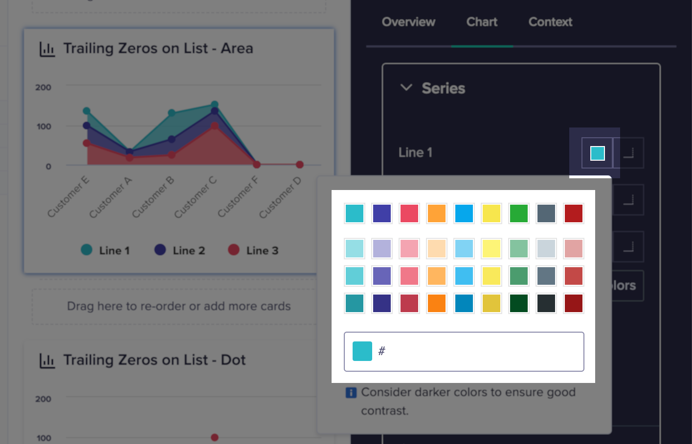 Configure a data series on a chart card - Anaplan Technical Documentation