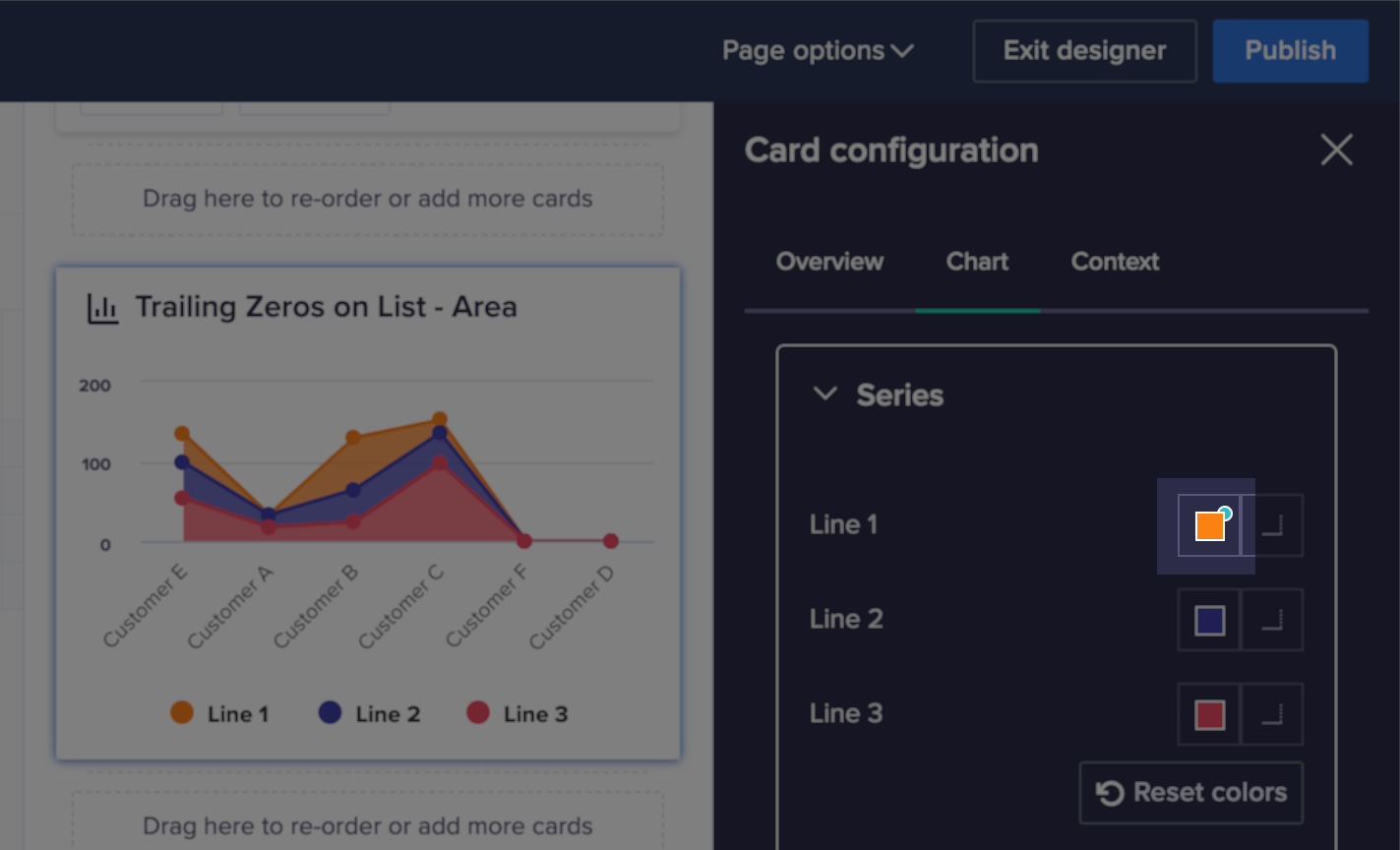 Configure a data series on a chart card - Anaplan Technical Documentation