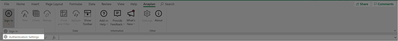 Choose your authentication settings for sign-in - Anaplan Technical Documentation