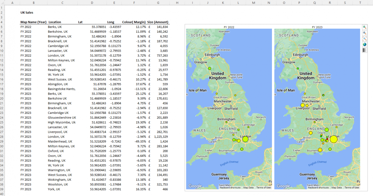 Maps in Anaplan XL | Anapedia