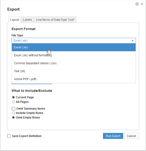 export sas dataset to excel with labels