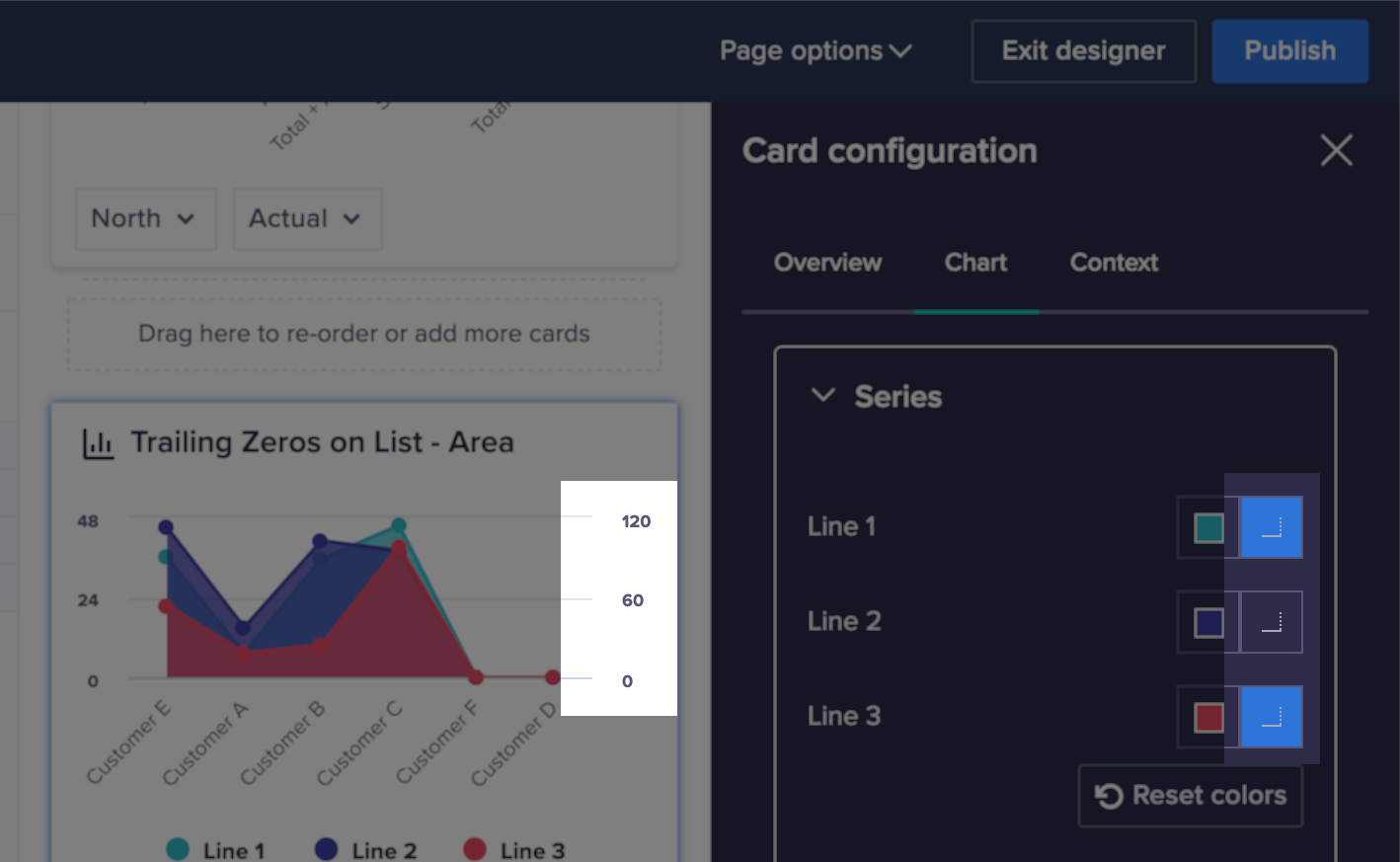Configure a data series on a chart card - Anaplan Technical Documentation