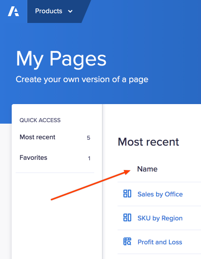 Open a page in My Pages | Anapedia