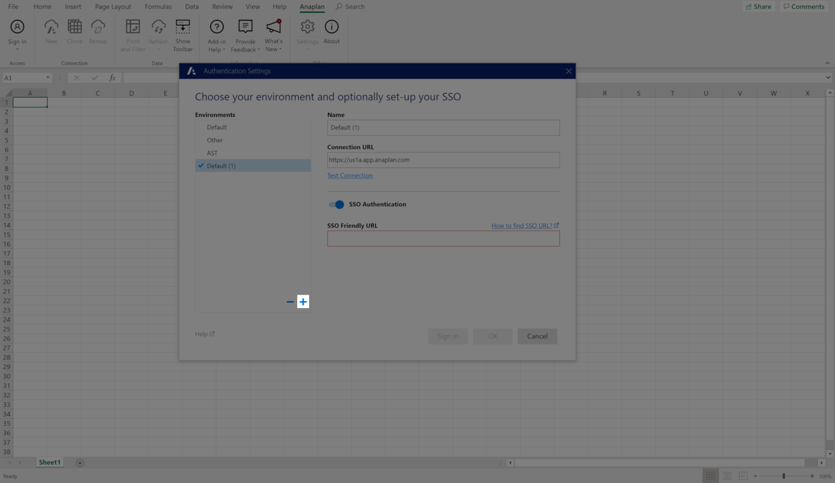 Add authentication settings - Anaplan Technical Documentation