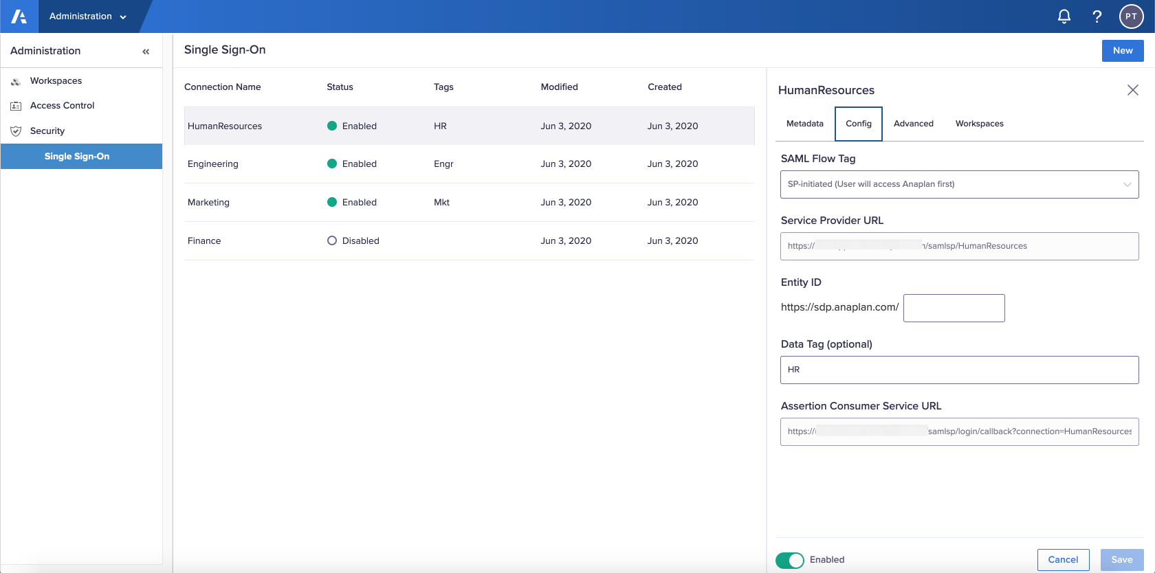 Configure the connection details | Anapedia