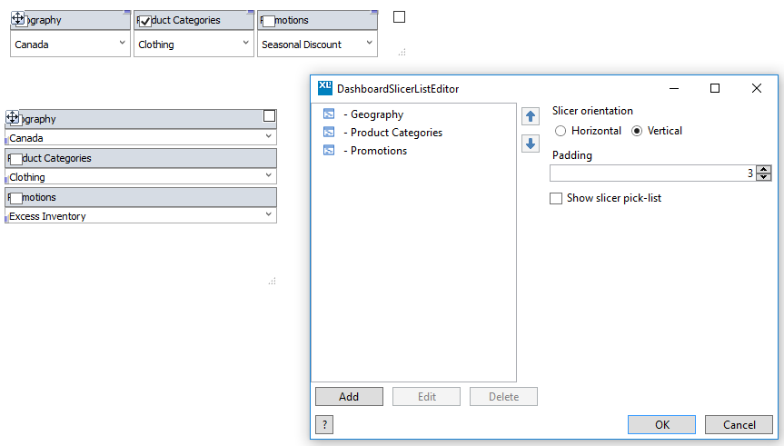 Slicer lists | Anapedia