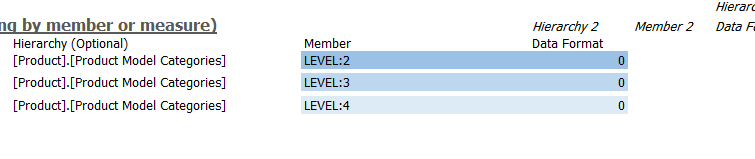 Format grids in Anaplan XL Reporting | Anapedia