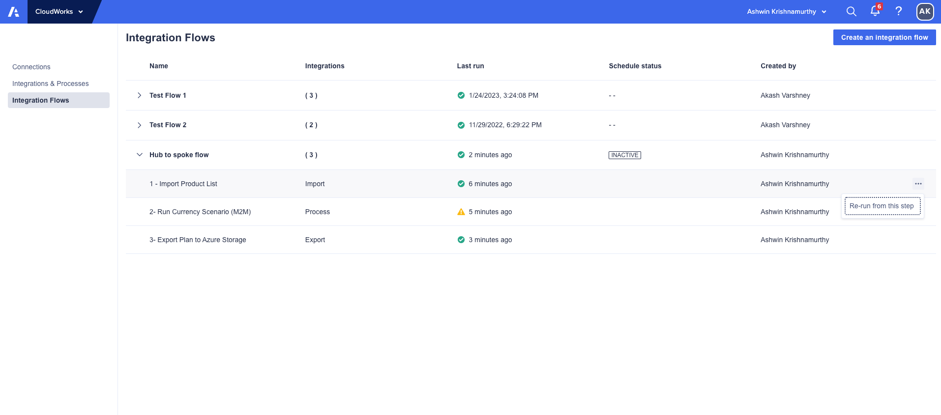Manage integration flow steps | Anapedia