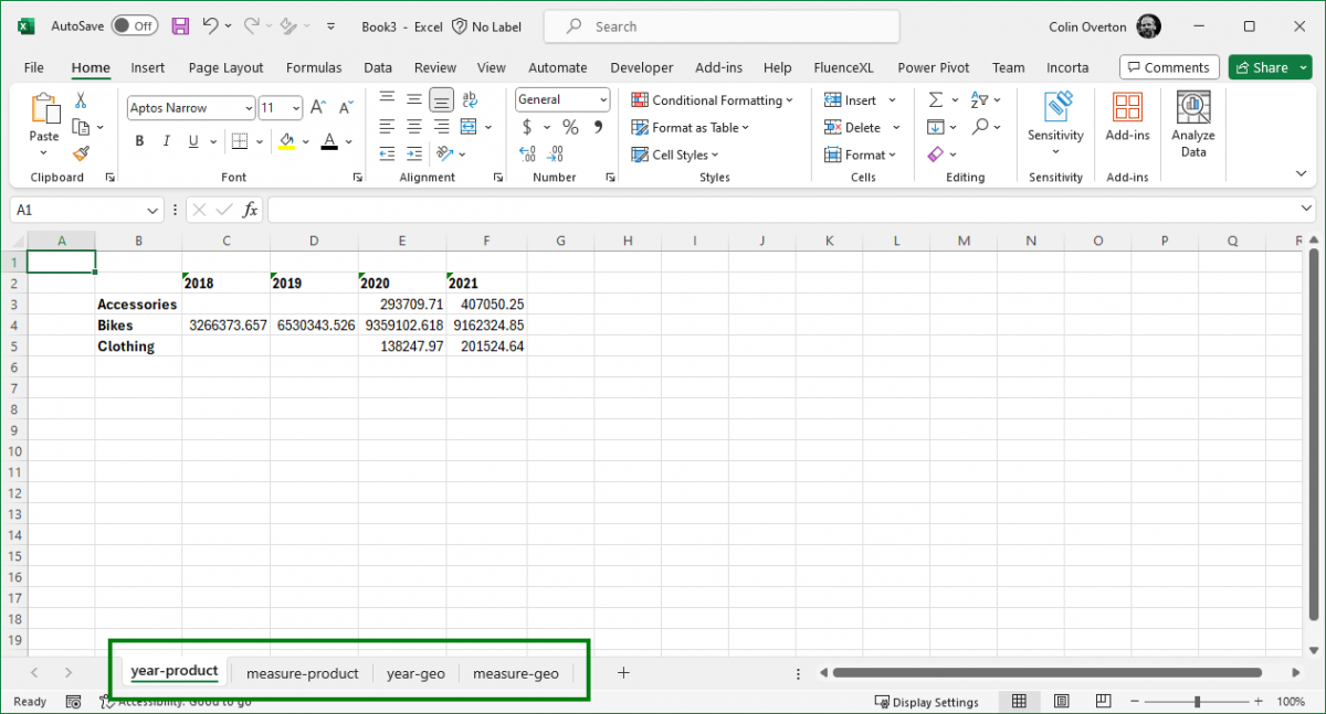 Multisheet templates in Anaplan XL Reporting | Anapedia