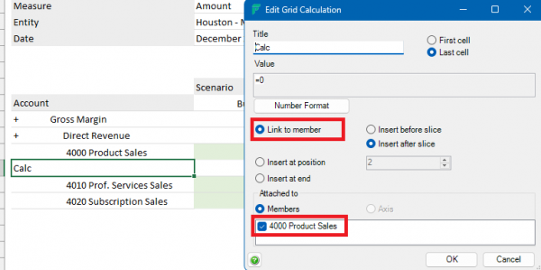 Writeback and grid calculations in Anaplan XL Reporting | Anapedia