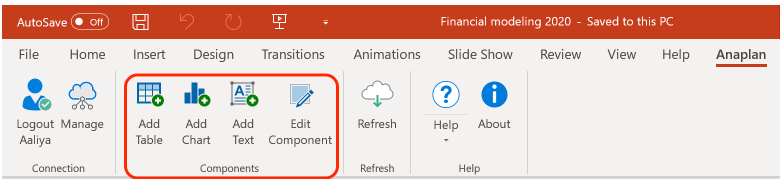 Work with Anaplan model data in PowerPoint - Anaplan Technical Documentation