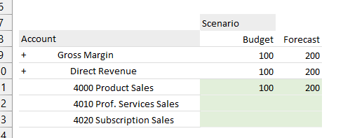 Writeback and grid calculations in Anaplan XL Reporting | Anapedia