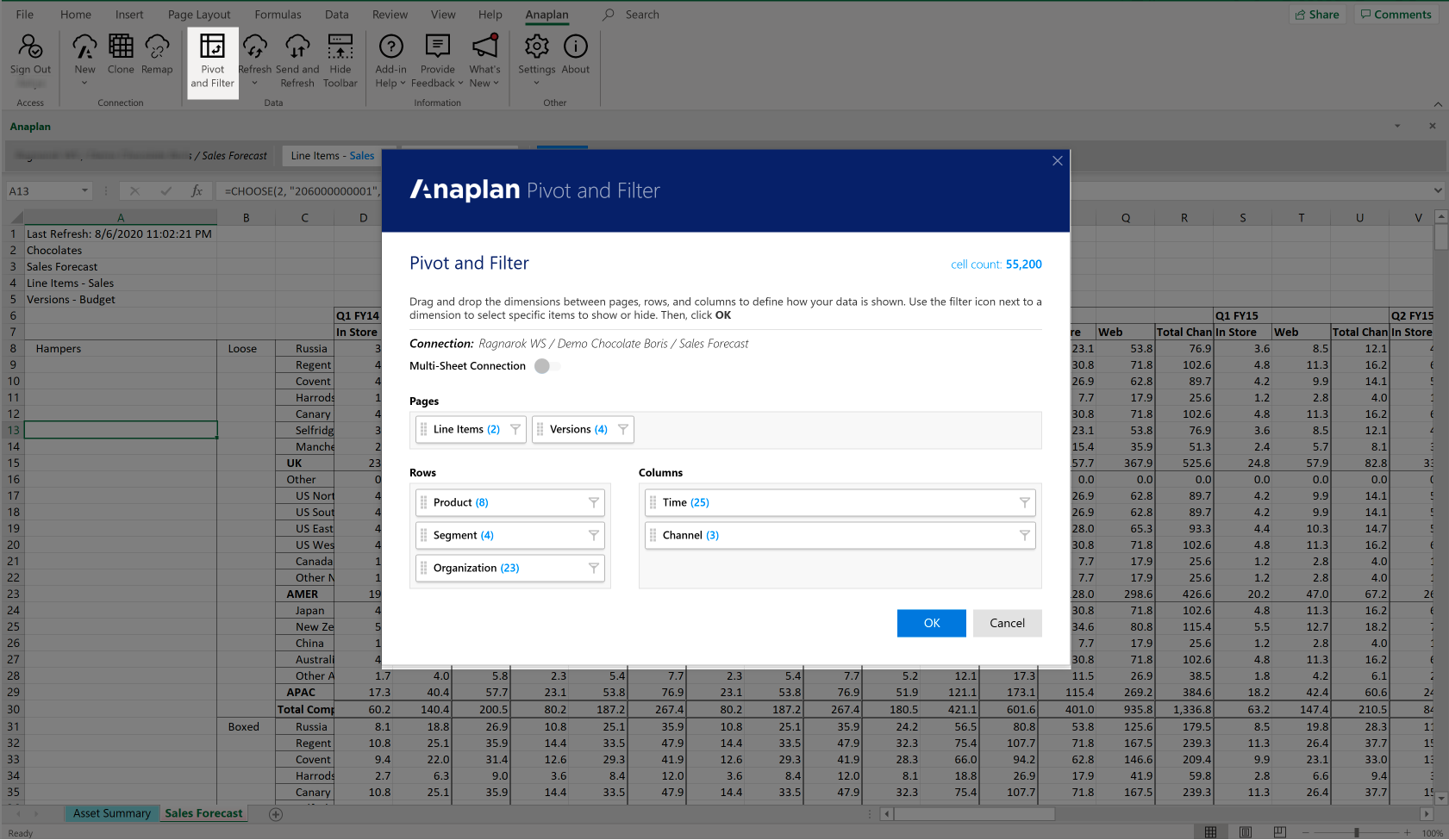 Pivot and filter - Anaplan Technical Documentation