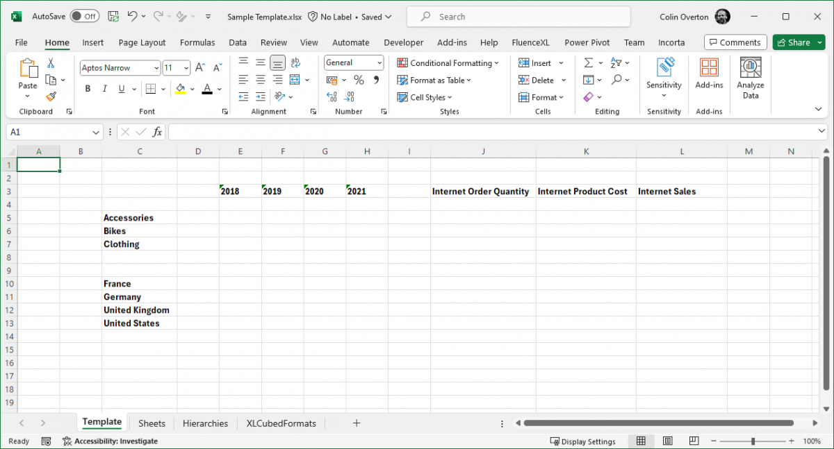 Multisheet templates in Anaplan XL Reporting | Anapedia