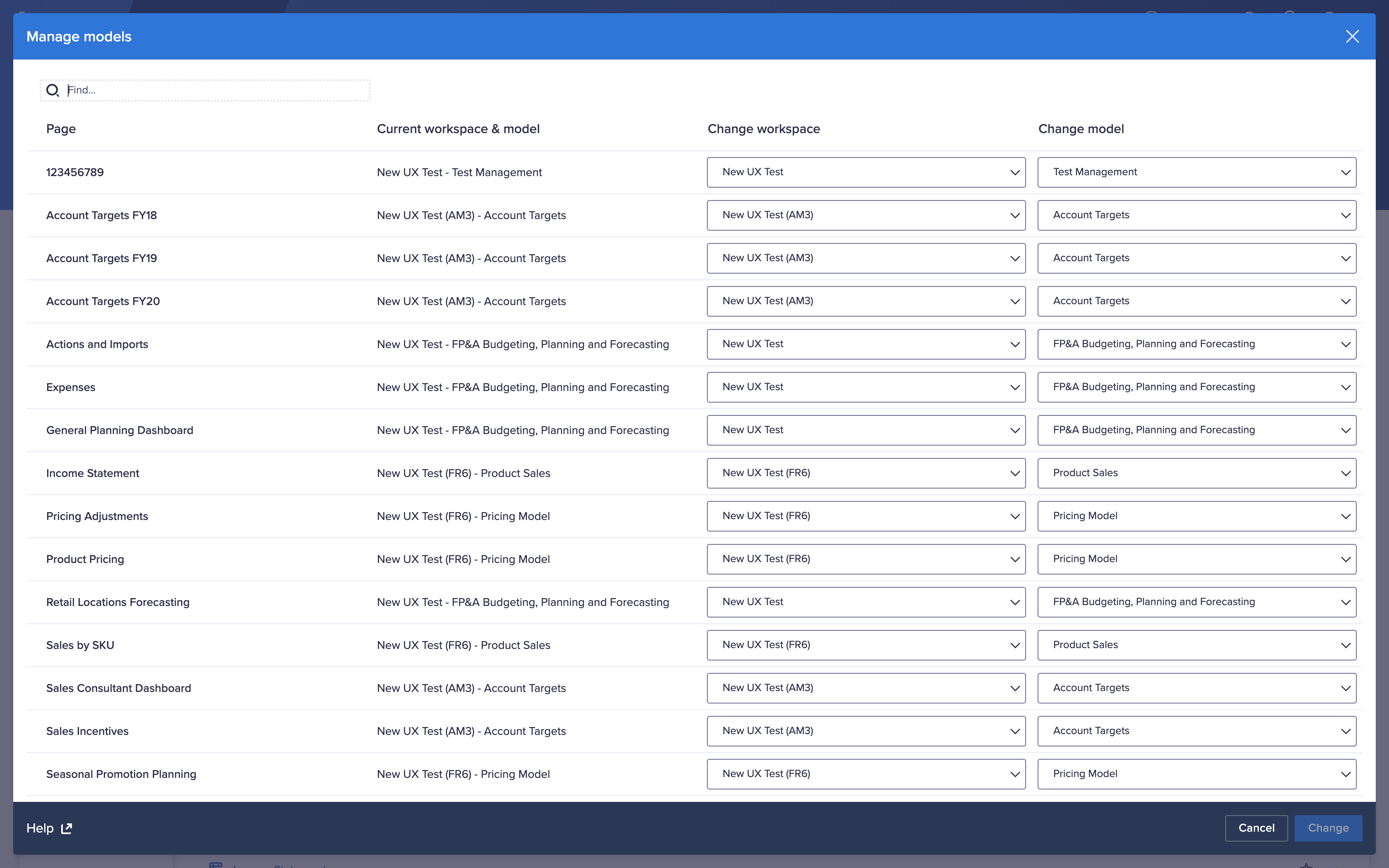 Change the source models in an app | Anapedia - Anaplan Technical ...